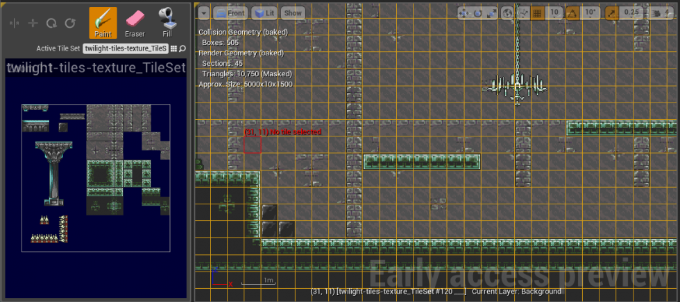 Platformer 2D com motor irreal 4 Parte 1: Tilesets Tilemaps | Trend ...